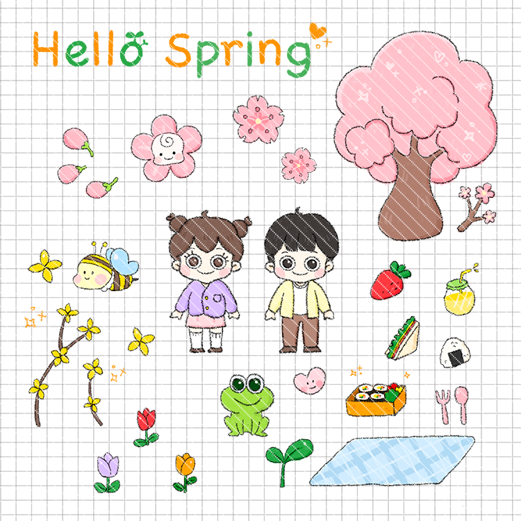 Hello spring sticker | useful design for spring | Webudding
