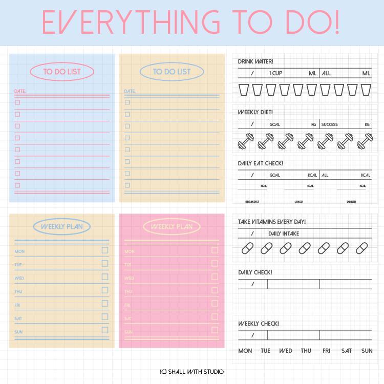 Everything to do memo sticky note pack sticker | Webudding