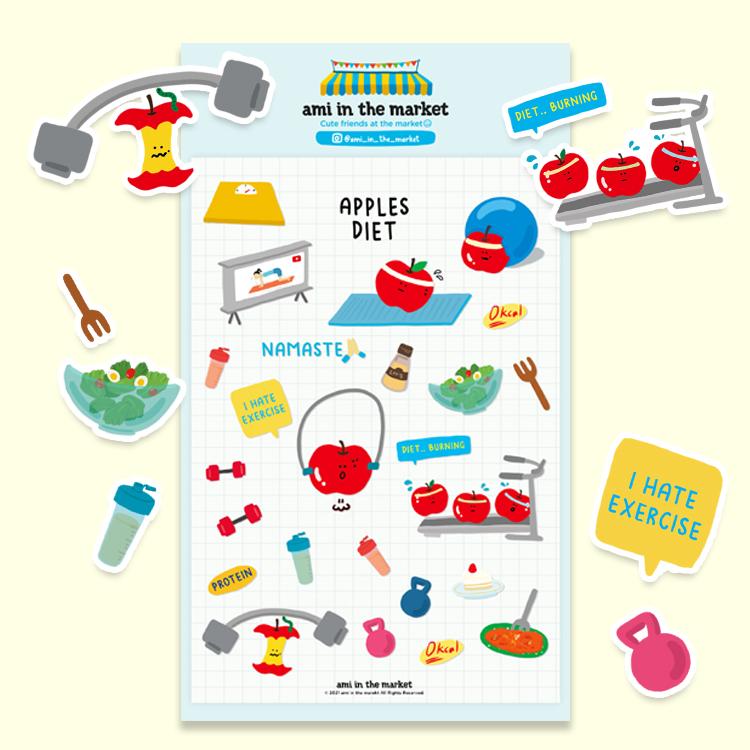 Apples diet hard sticker | Webudding