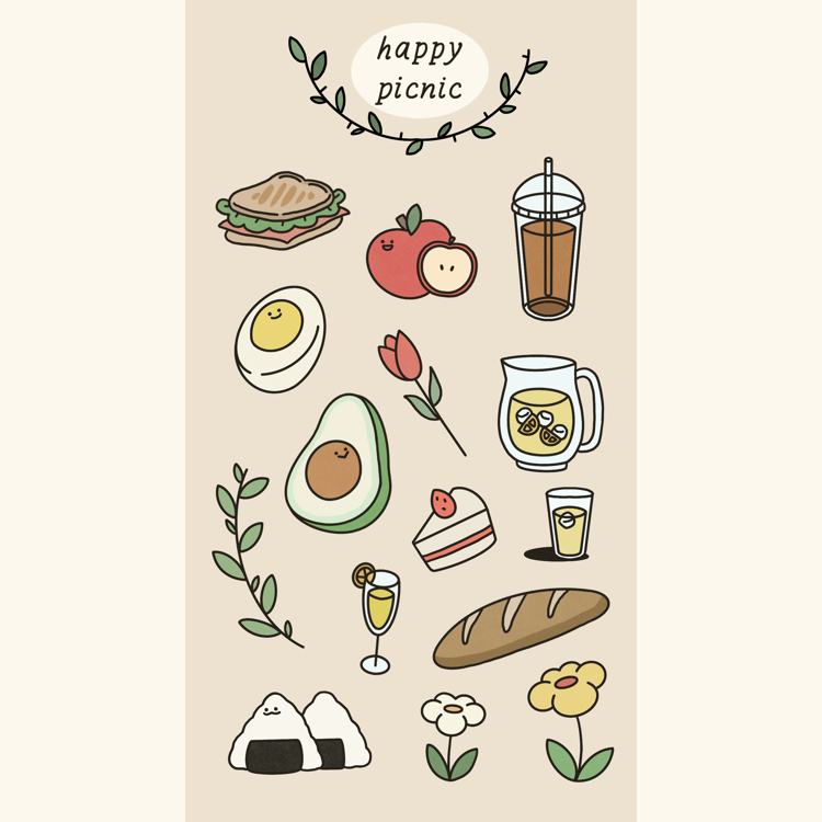 Happy picnic sticker | Webudding