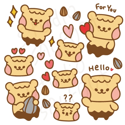 Hello cute hamster sticker | Webudding