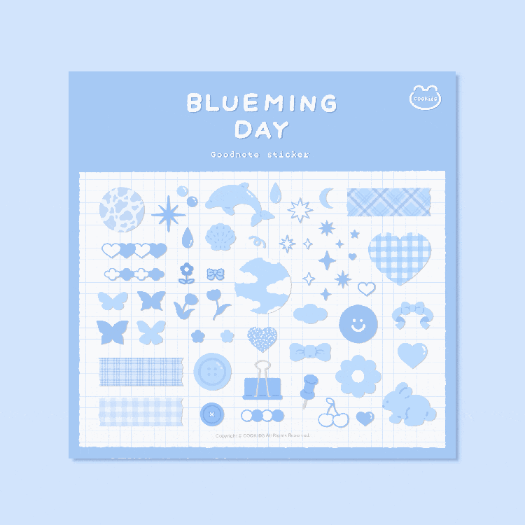 Blueming day sticker | Webudding