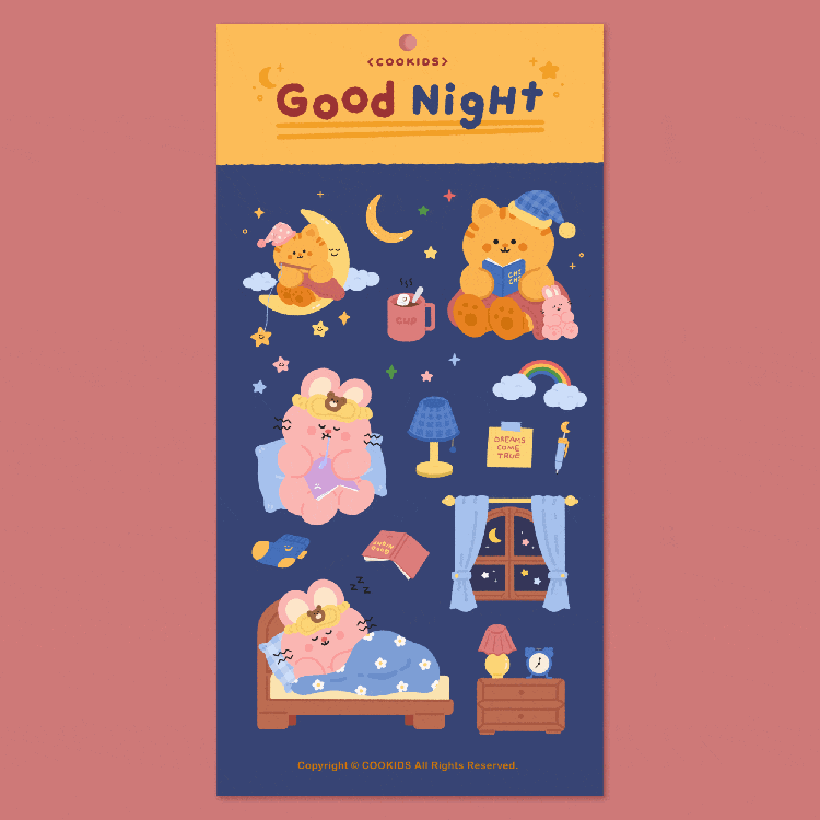 Good night sticker | Webudding