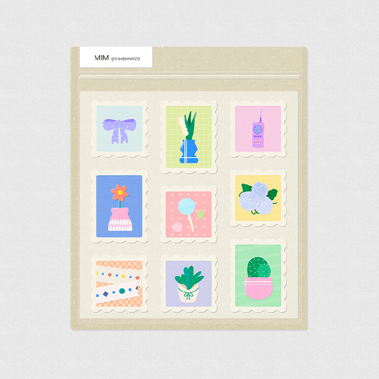 Candy shelter sticker | 06 stamp for candy village | Webudding