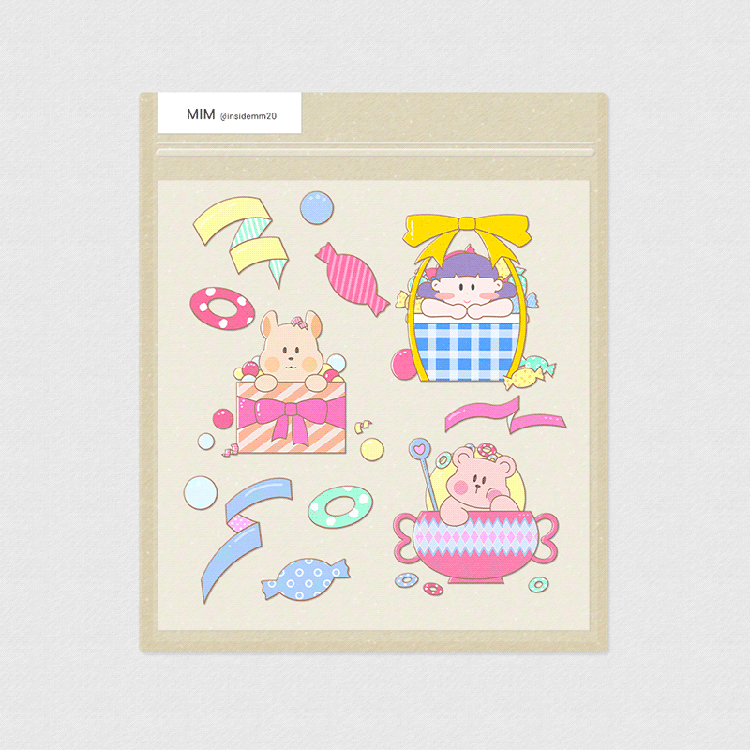 Candy shelter sticker | 07 sweet gift arrived | Webudding
