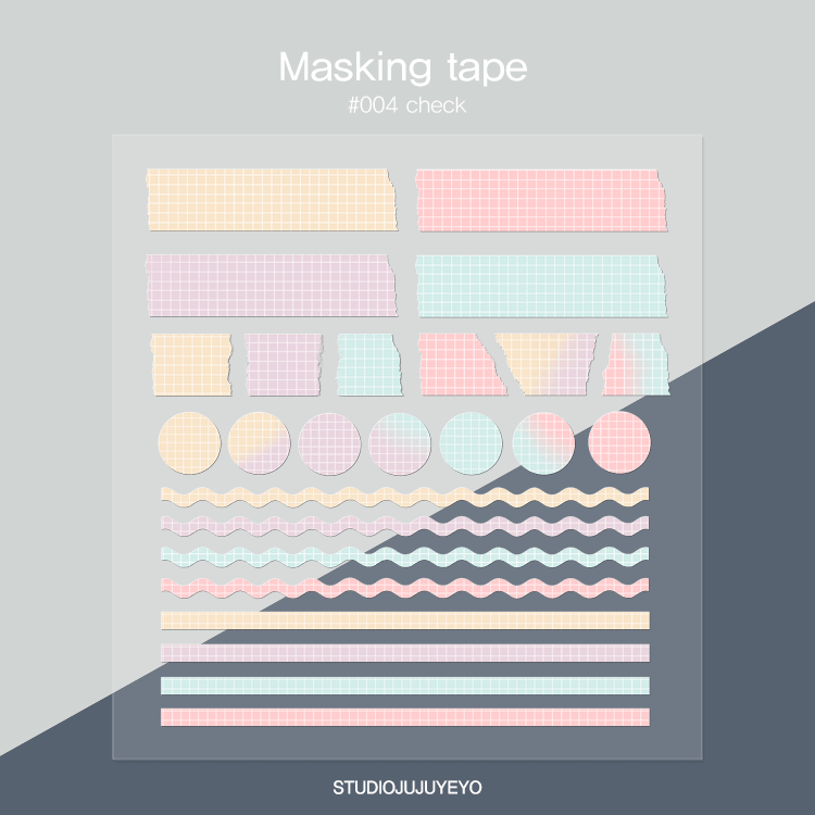 Washi tape sticker #004 check | Webudding