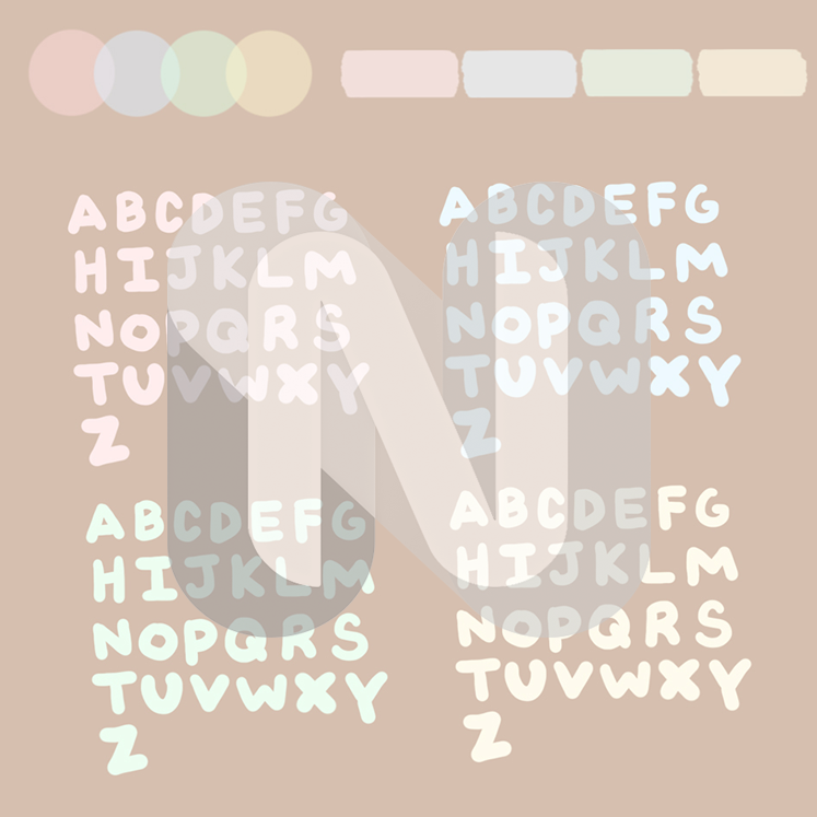 Traffic light vibe alphabet&shape sticker | Webudding