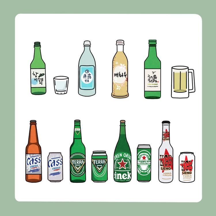 Various alcohol sticker | Webudding