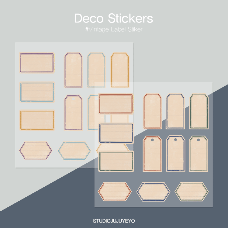 빈티지 라벨 스티커 | 위버딩