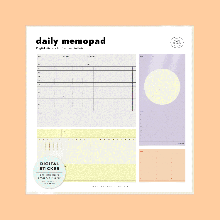 Daily memopad sticky note sticker | Webudding