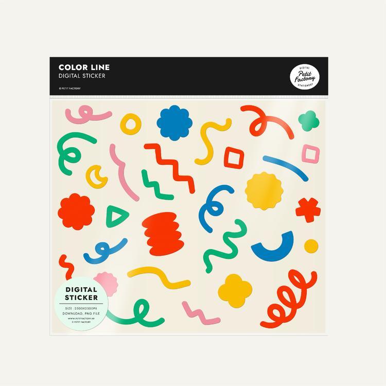 Color line sticker | Webudding