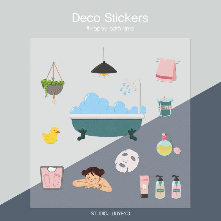 happy bath time sticker | Webudding