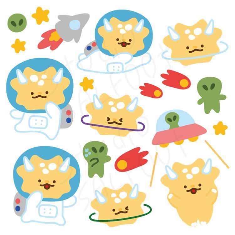 Dino Nyong's space trip sticker | Webudding