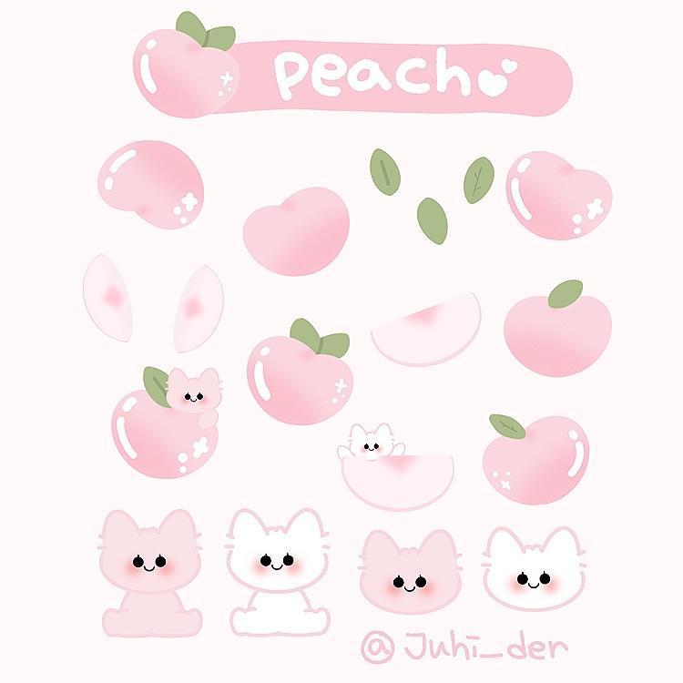 Juicy peach sticker | Webudding