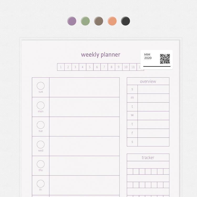 베이직 위클리 플래너 | 위버딩