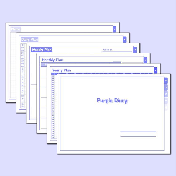 Colorchip diary | purple | undated | Webudding