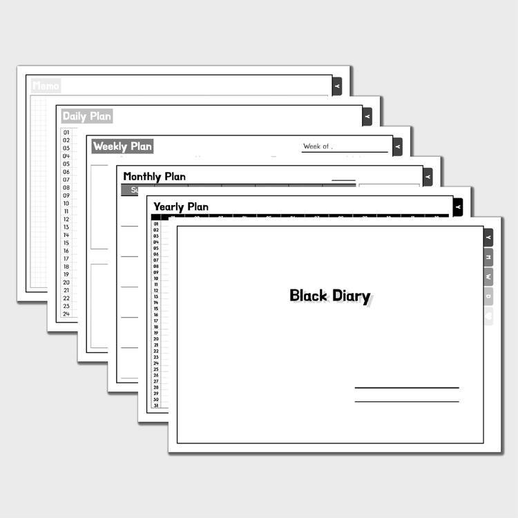 Colorchip diary | black | undated | Webudding