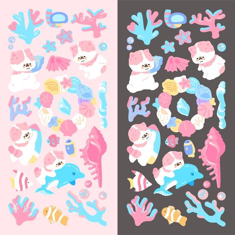 Cat living under the sea sticker | Webudding