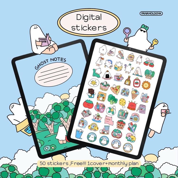 Digital stickers Ghost community | Webudding