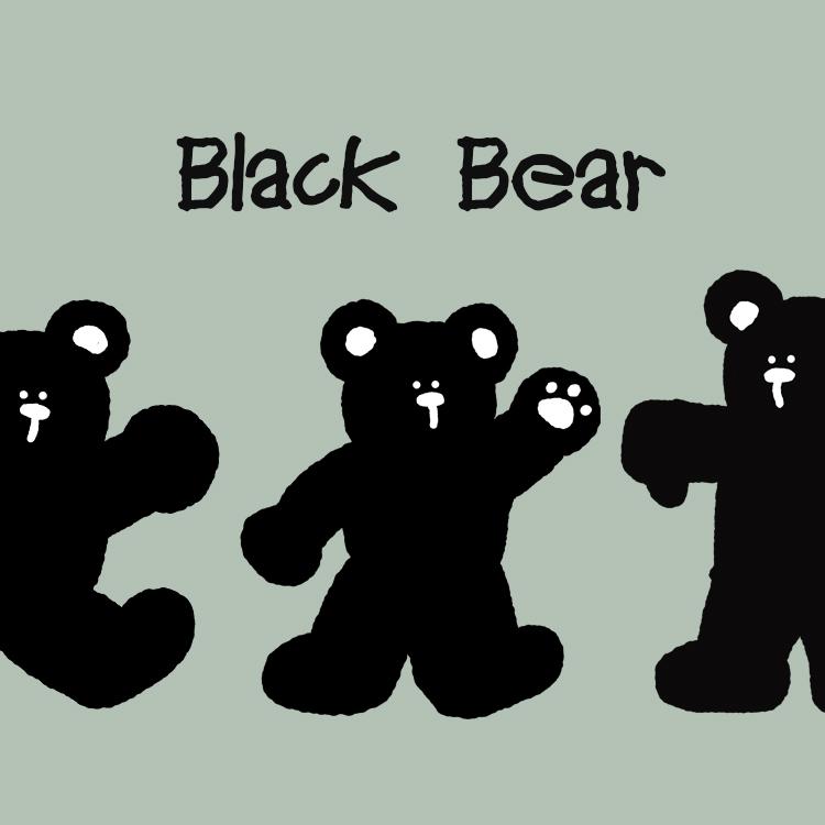 Cute black bear sticker | Webudding