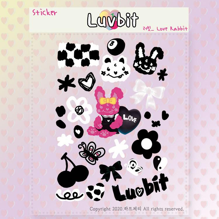 #6. Luvbit loving rabbit sticker | Webudding