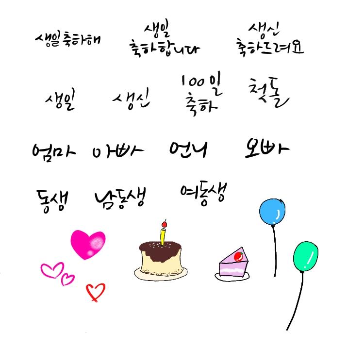 Birthday handwriting sticker | Webudding