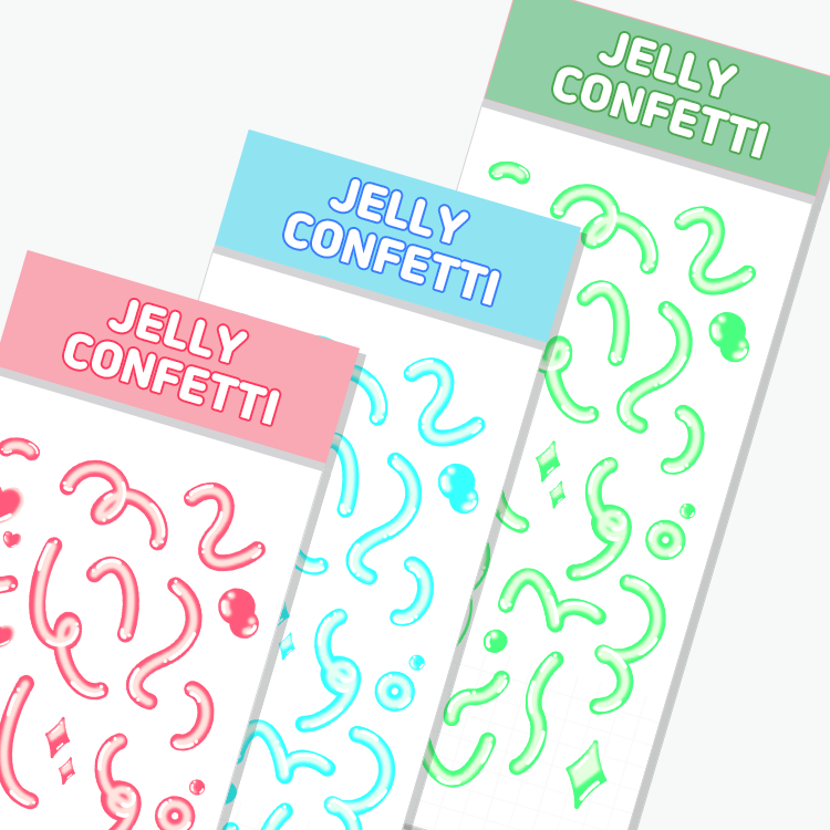 Jelly confetti sticker | Webudding
