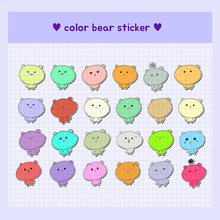 Color bear sticker | Webudding
