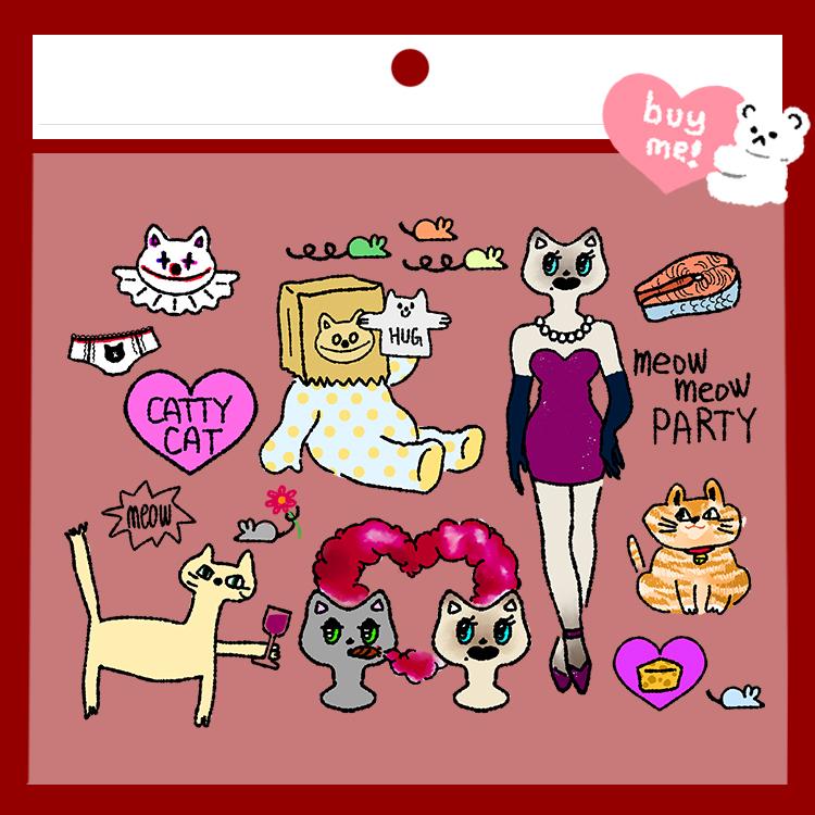 Bossy cats sticker | Webudding