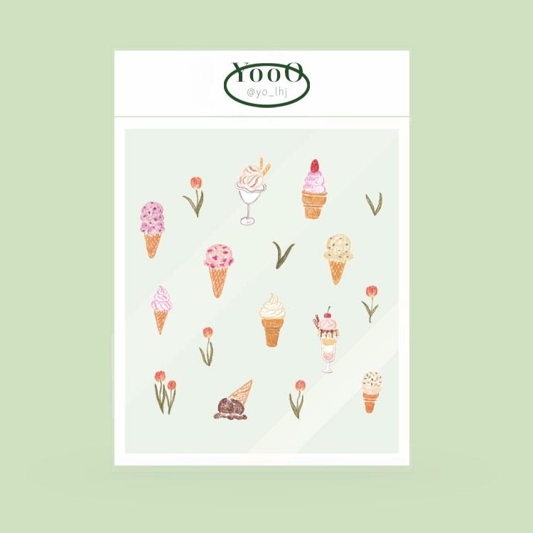 Ice cream drawing sticker 1 | Webudding
