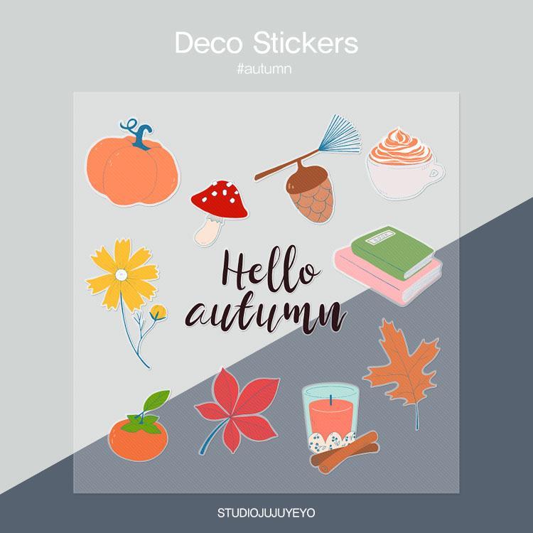 Hello autumn sticker | Webudding