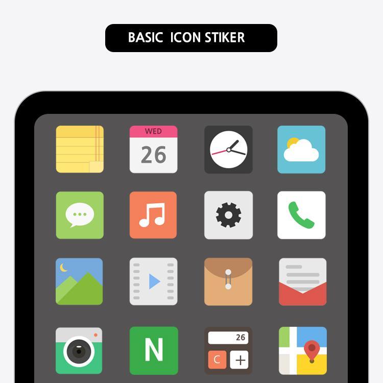 Basic app icons sticker | Webudding