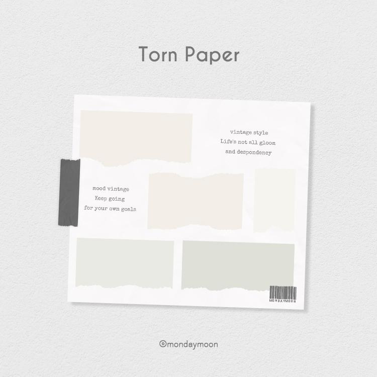 Vintage Torn Paper Sticker | Webudding