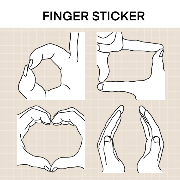 Cute simple finger pose sticker | Webudding