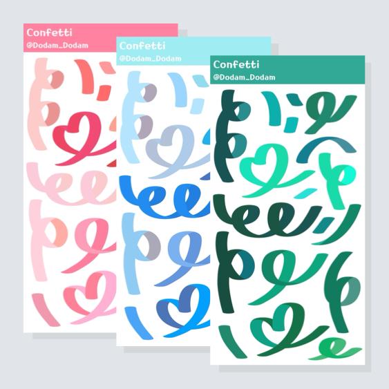 Confetti Sticker Ver.1 | Webudding