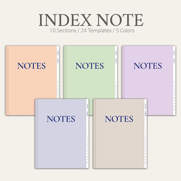 Index note | 5 colors | #20-2 | Webudding