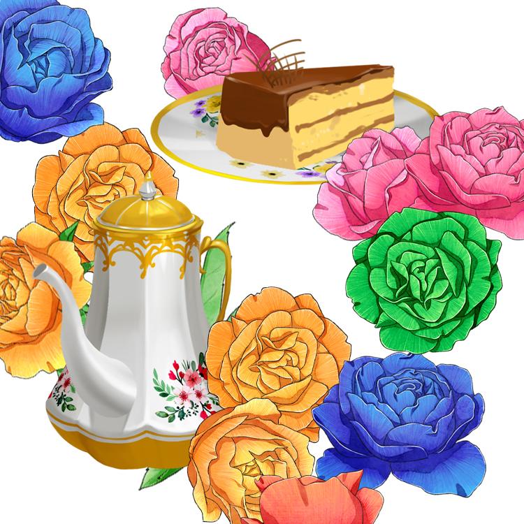 Rose sticker | orange | Webudding