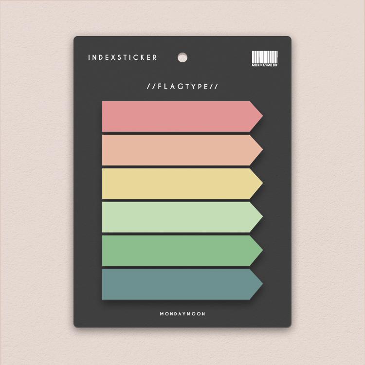 Index Sticker | Flag Style Ver2 | 2 Types | Webudding