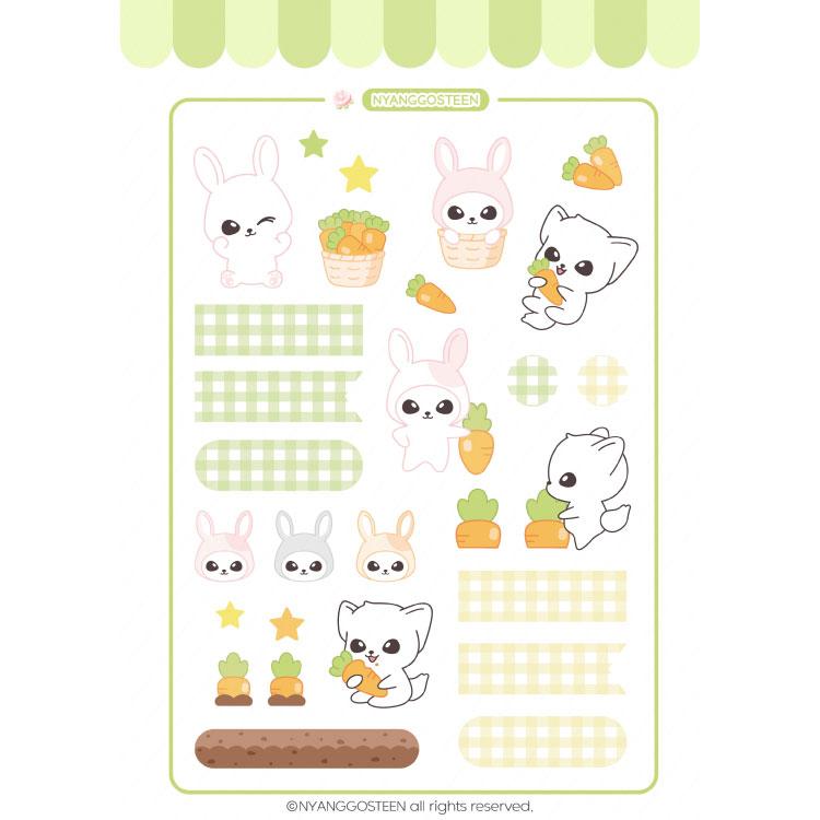 Auli and rabbit stickers | Webudding