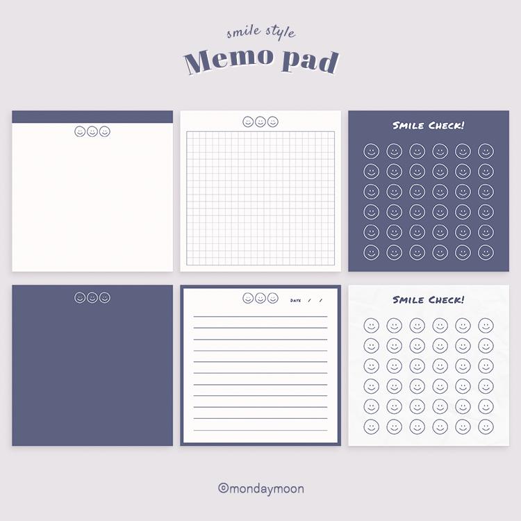 Smile Sticky Notepad Sticker | Webudding