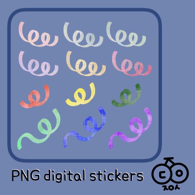 Wave Ribbon sticker | Webudding