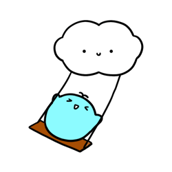 The whale falling in the cloud sticker | Webudding
