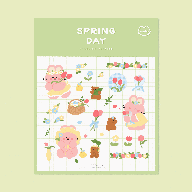 스프링 데이 스티커 | 위버딩