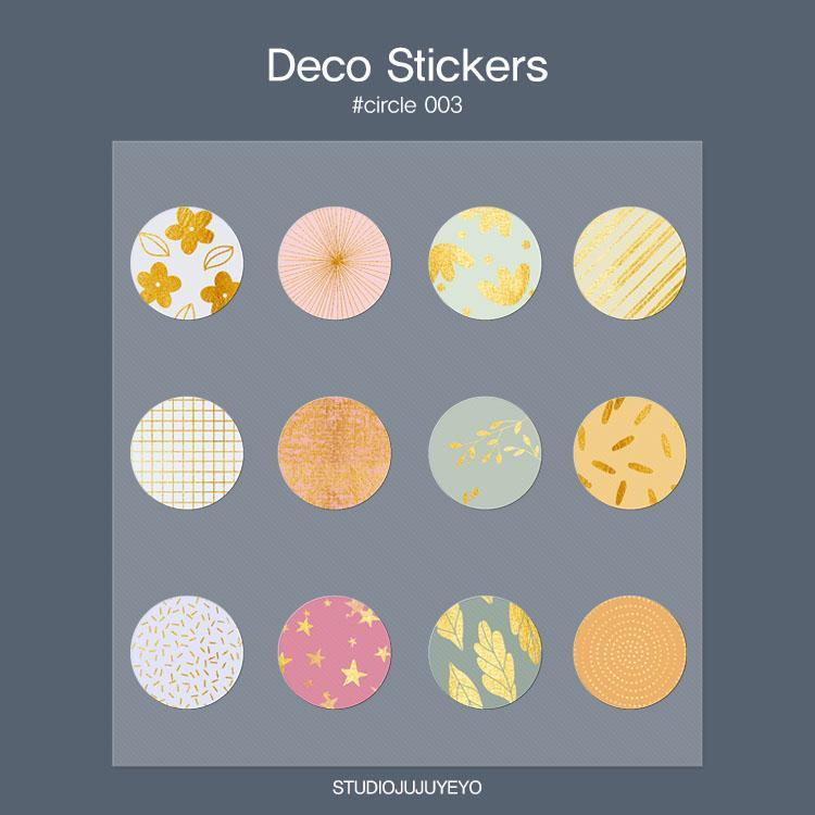 Gold included in circle sticker 003 | Webudding