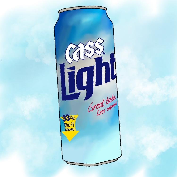 Cass light beer can sticker | Webudding