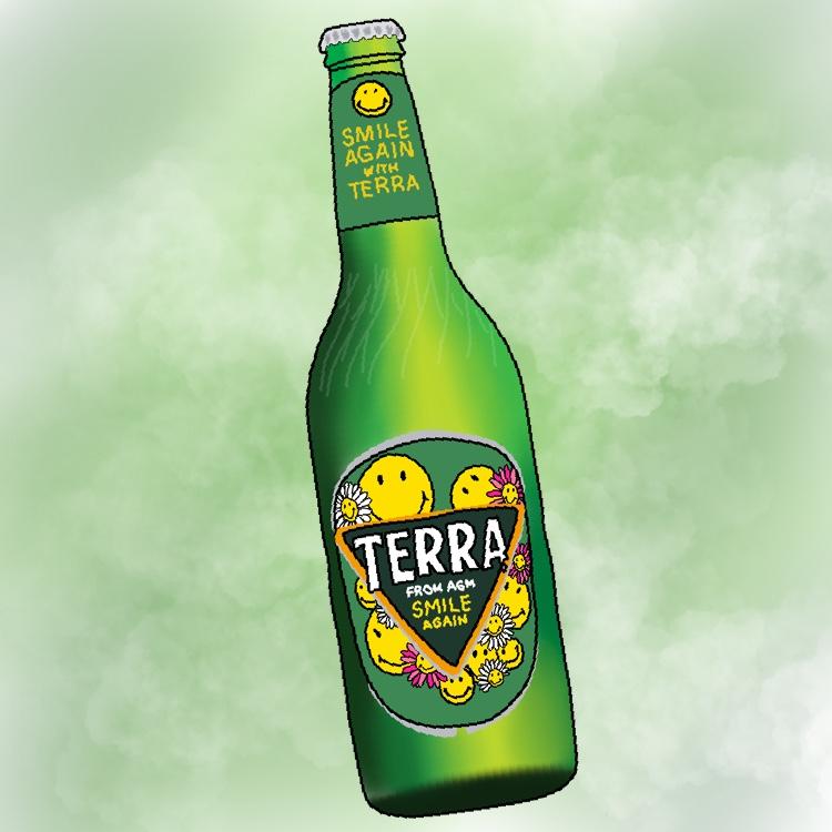 Bottle beer Terra 2nd anniversary limited edition sticker | Webudding
