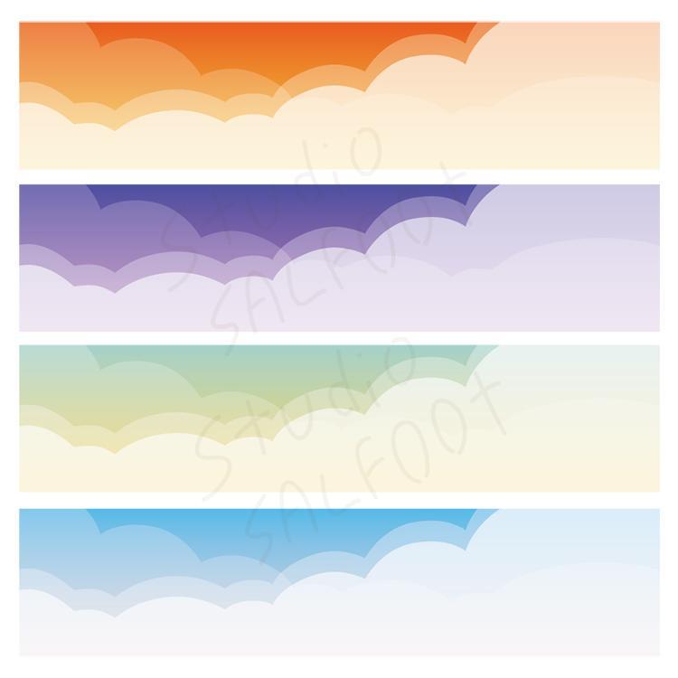 Cloudy sky washi tape sticker | Webudding