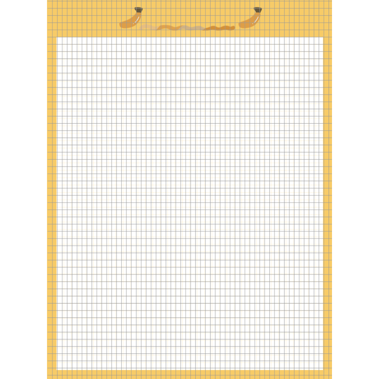 Banana grid notepad sticker | Webudding