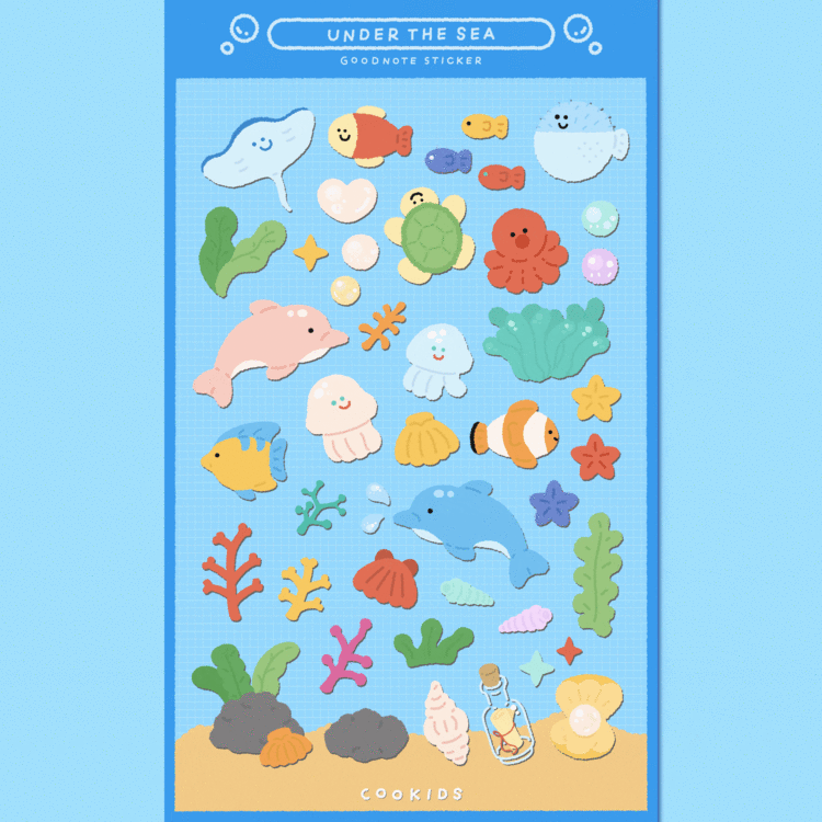 언더더씨 스티커 | 위버딩