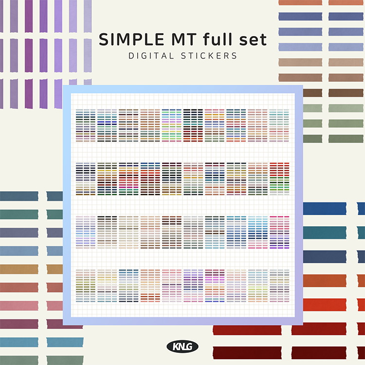Simple washi tape full set sticker | Webudding